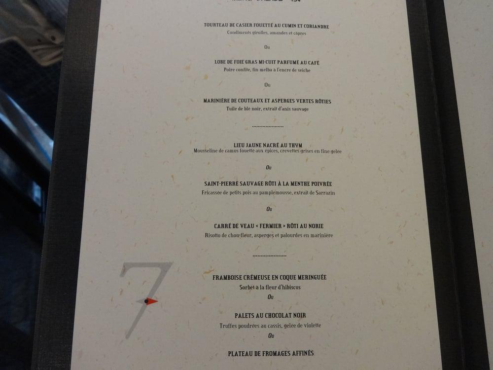 Menu au Restaurant Les 7 Mers, Saint-Malo