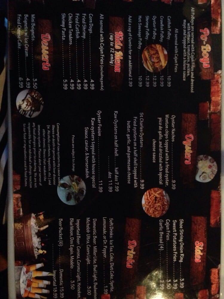 Menu at Tasty Tails Seafood House restaurant, Biloxi
