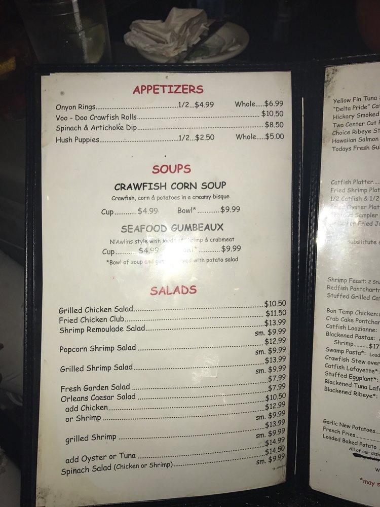 Menu at New Orleans Food & Spirits restaurant, Metairie, 210 Metairie ...