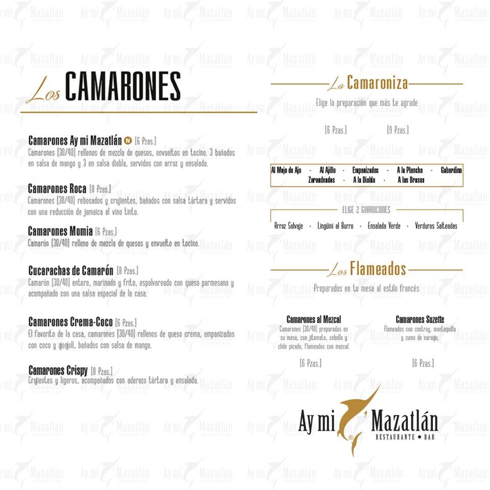 Menu at Ay mi Mazatlán Espacio Sur restaurant, Ciudad López Mateos ...