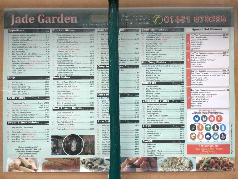 Menu at Jade Garden Chinese Takeaway fast food, Cheltenham