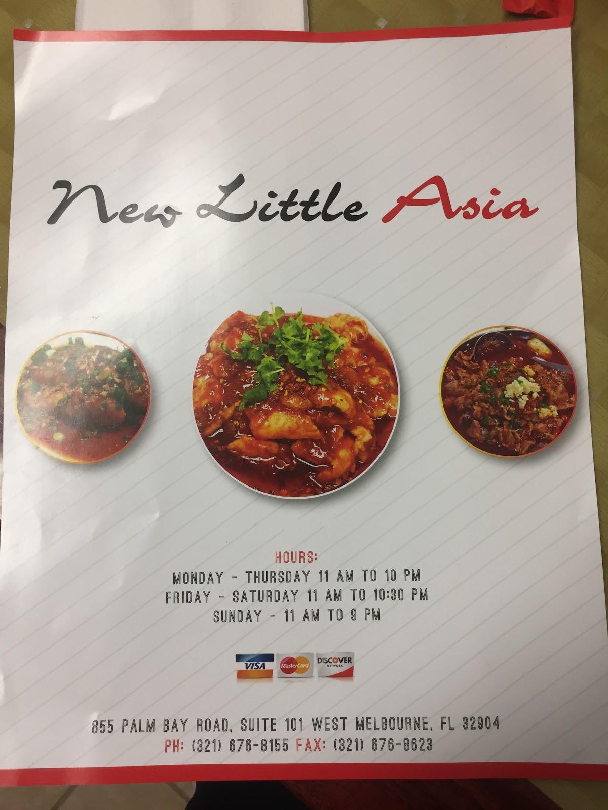 Menu at Little Asia restaurant, West Melbourne