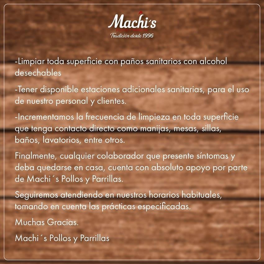 Carta de Machi's Pollos & Parrillas, Comas, Avenida Tupac Amaru 1611 Comas