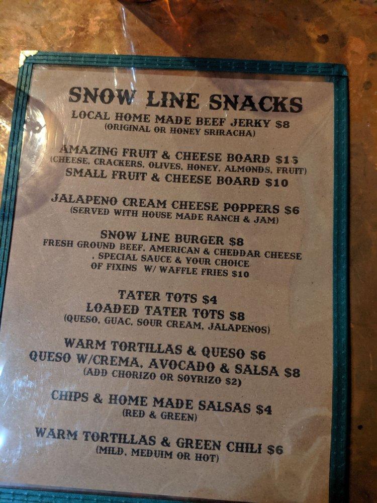 Menu at Snowline Country Bar, Oakhurst