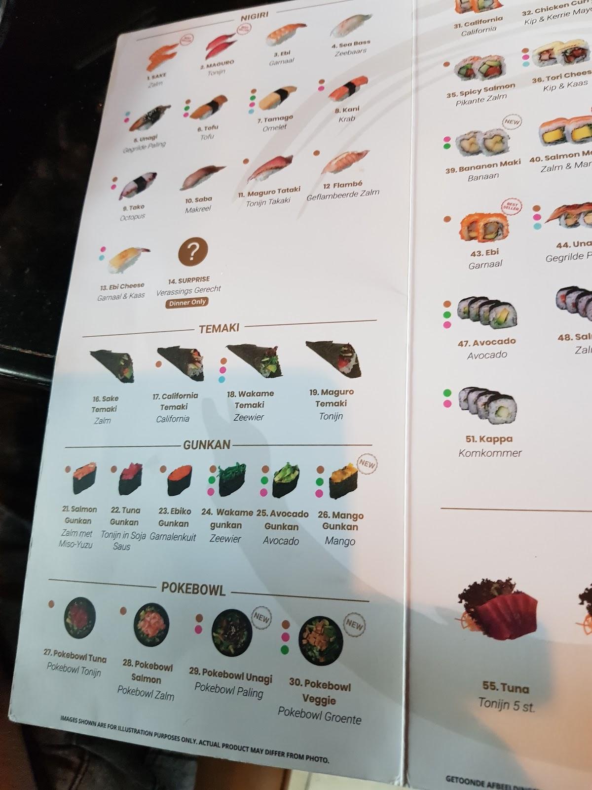 Speisekarte von Yasumi Sushi & Grill, Groningen
