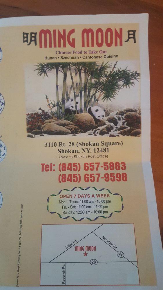Ming Moon in Shokan - Restaurant menu and reviews