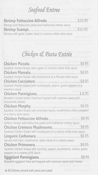 Menu at Aviano's Pizza Pasta Subs restaurant, Fort Worth