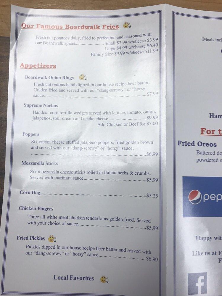 Menu at The Boardwalk Grill restaurant, Madeira Beach, 204 johns pass ...
