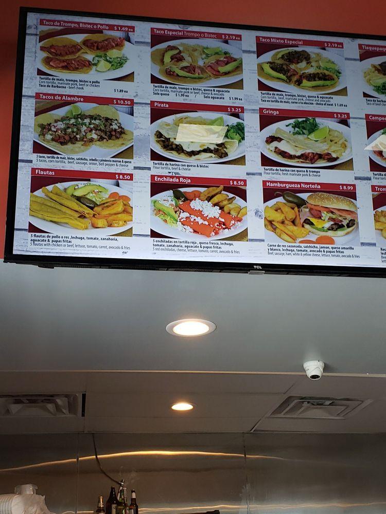 Carta del restaurante Fito's Tacos del Trompo, Grand Prairie