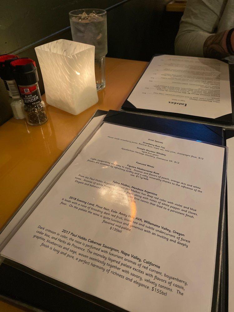 Menu at Rain Restaurant, Abingdon