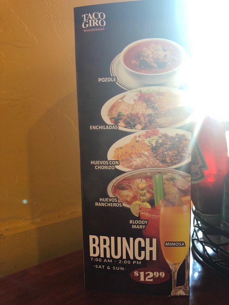 Menu at Taco Giro Mexican Grill restaurant, Sierra Vista