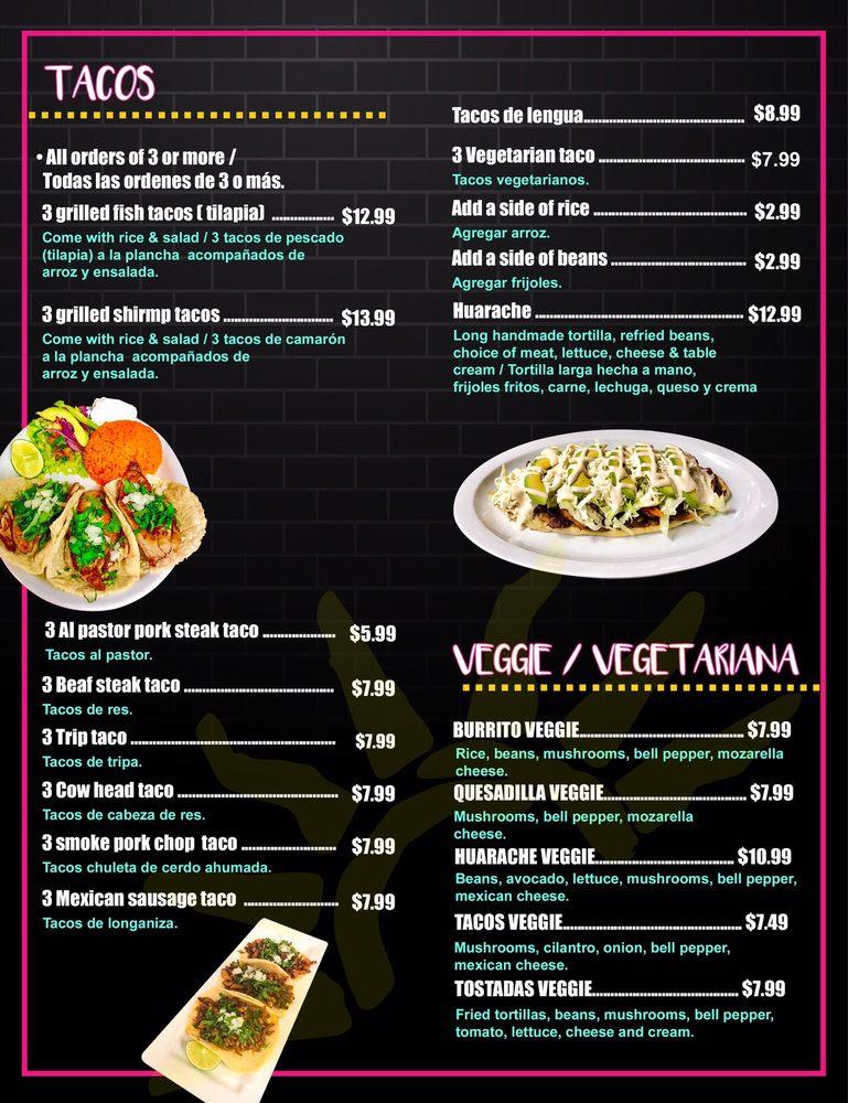 Menu at Bibi's Restaurant, Milford