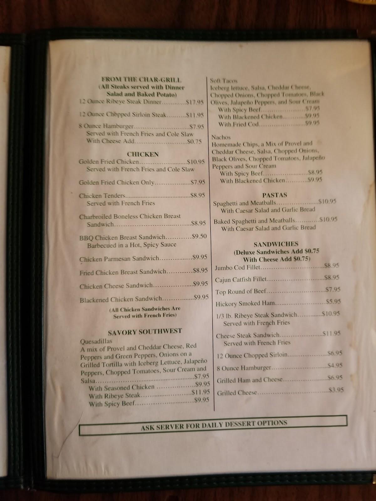 Menu at Gregg's Bar & Grill, St. Louis