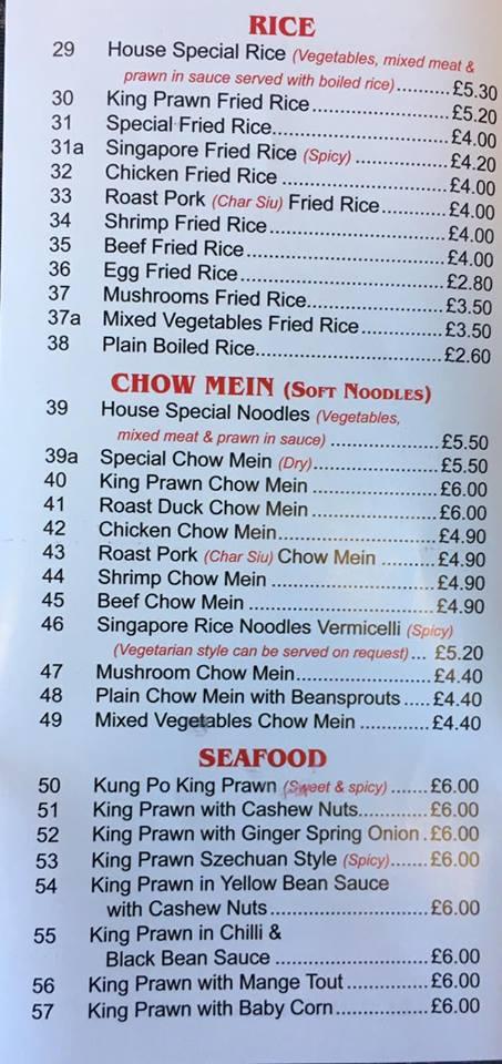 Menu at Happy House Chinese Takeaway fast food, Redhill