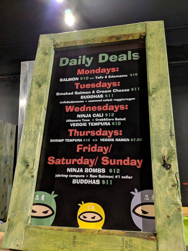 Menu at Hungry Ninja restaurant, Waterloo