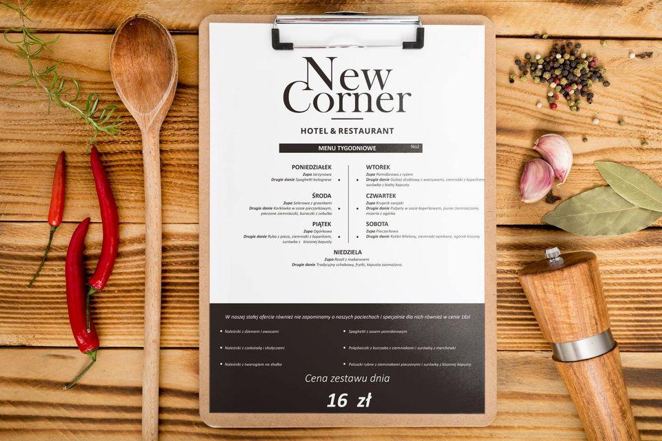 Menu at New Corner, Niechorze