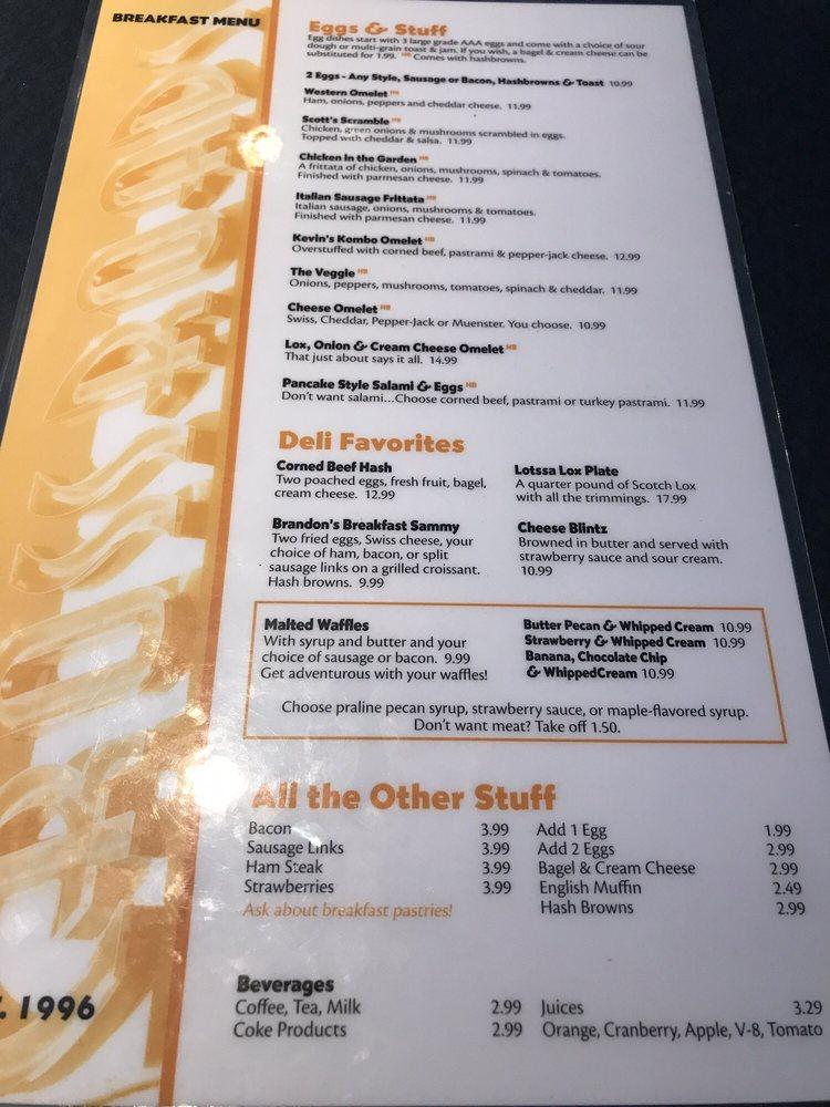Menu at Crossroads Delicatessen restaurant, Minnetonka