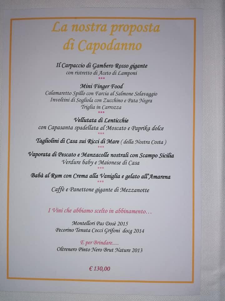 Speisekarte von Ristorante Foresta, Marina di Pisa