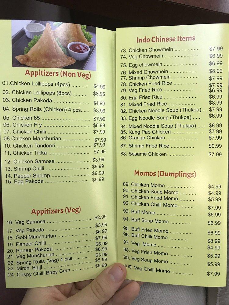 Menu at Hot & Spicy restaurant, Irving