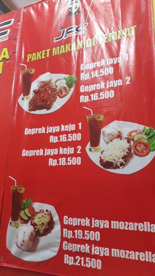 Menu at Jfc Penarungan restaurant, Werdi Bhuwana