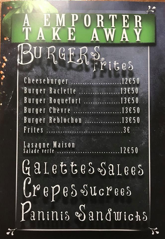 Menu au Restaurant le gd bouquetin, Champagny-en-Vanoise, La Traversse