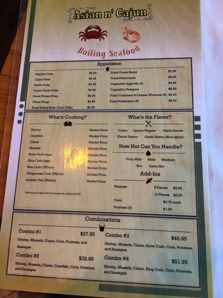 Menu at Grand Asian N Cajun restaurant, Roseville