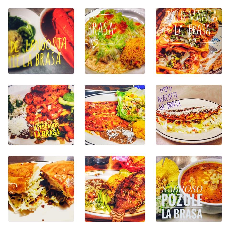 Menu at La Brasa restaurant, Wilmington