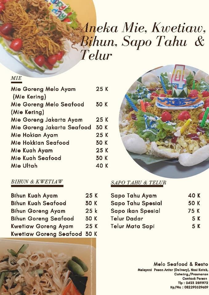 Menu at Melo Seafood & Resto restaurant, Tondon Mamullu