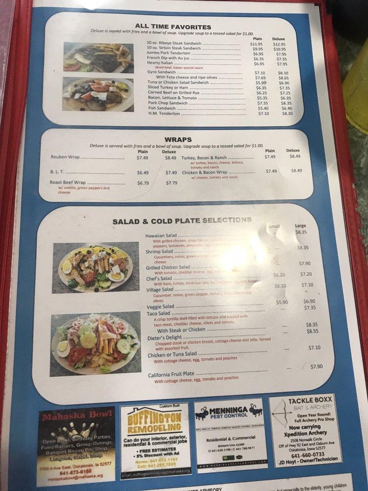 Menu at Riverside Family Restaurant 2, Oskaloosa