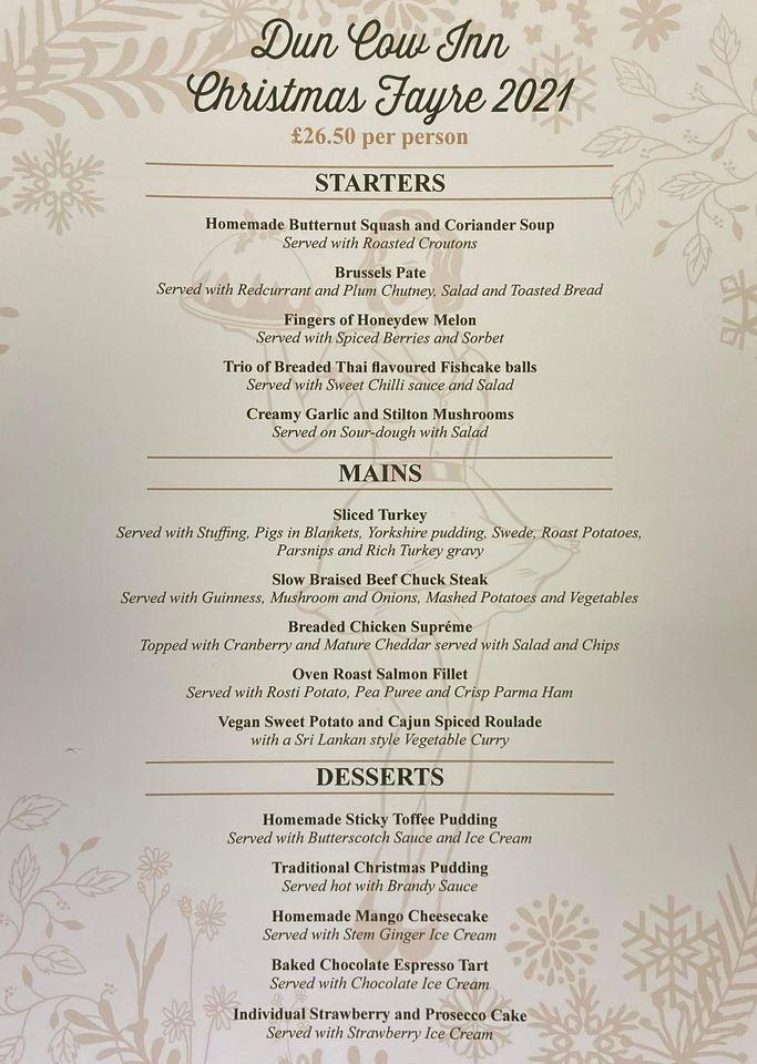 Menu at Dun Cow Inn pub & bar, Stockton-on-Tees, 43 Front St