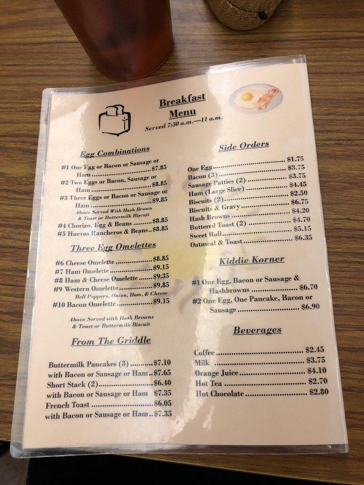 Menu at Steak House Restaurant, Fort Stockton