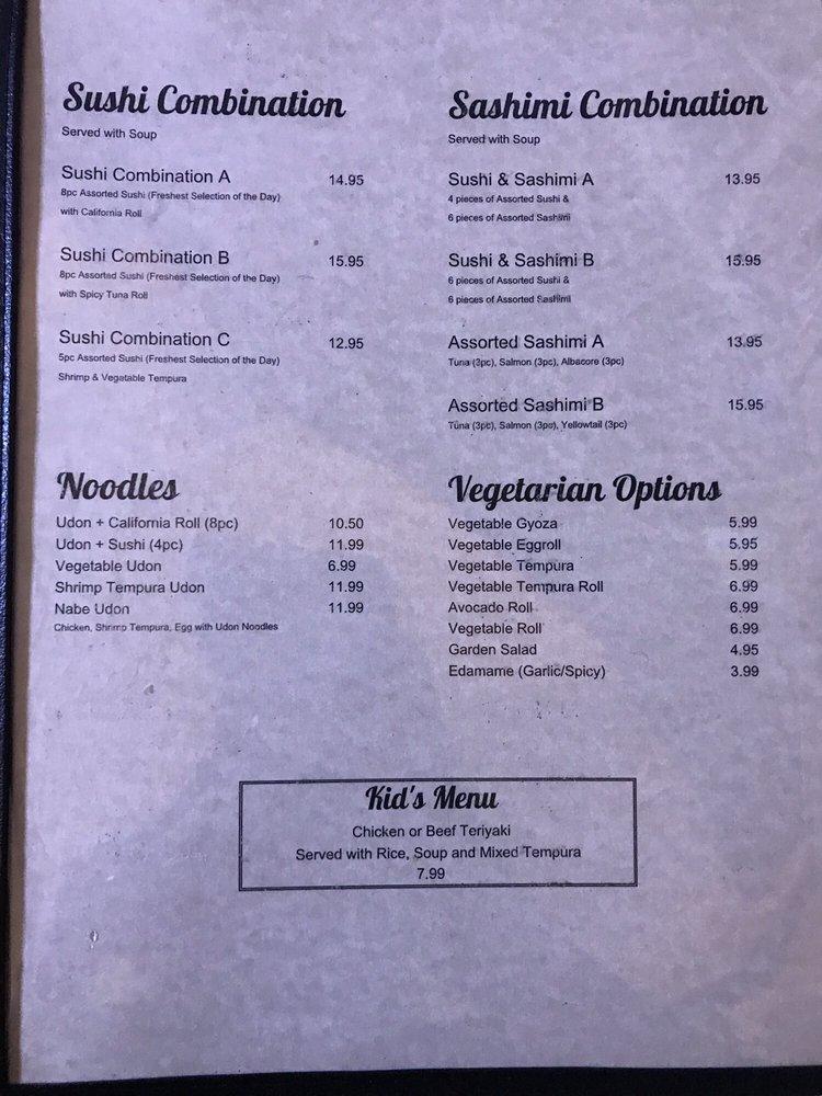 Menu at Sushi Fresh Camarillo restaurant, Camarillo