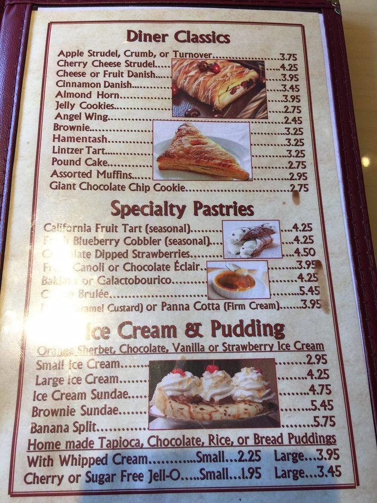 Menu at The Edison Diner restaurant, Edison