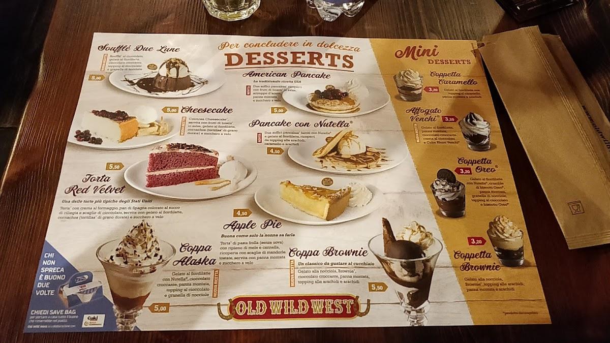 Menu at Old Wild West pub & bar, Chivasso