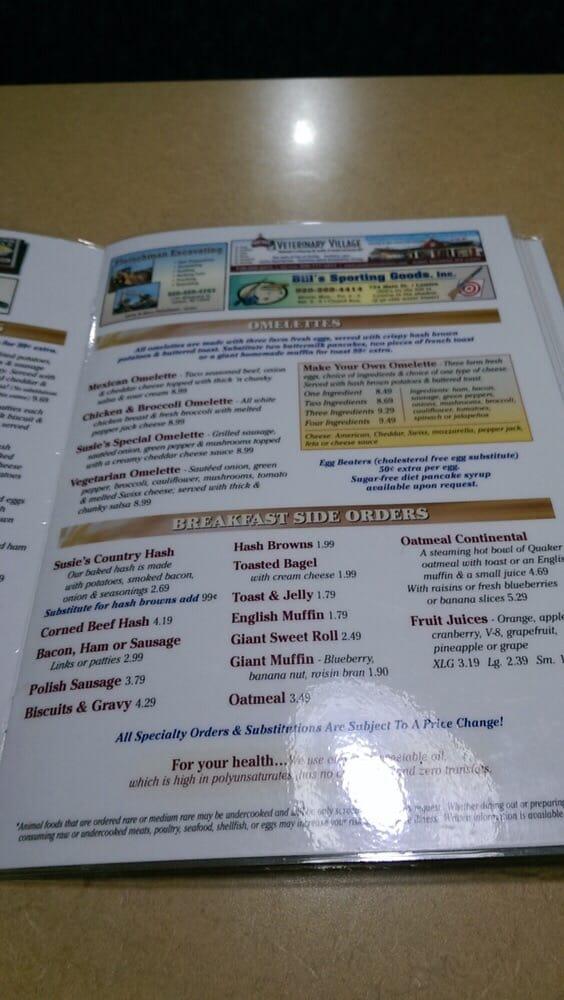Menu at Diner 67 restaurant, Lomira