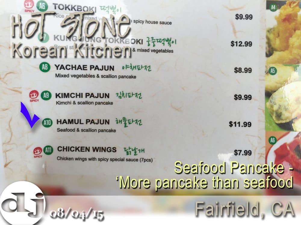 Menu at Hot Stone Korean Kitchen restaurant, Fairfield