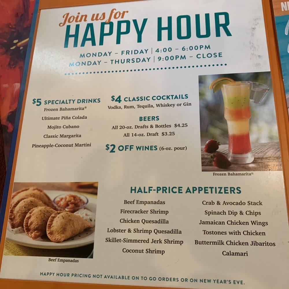 Carta del pub y bar Bahama Breeze, Tukwila