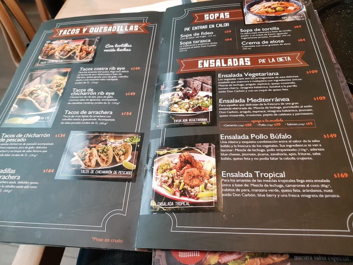 Carta del restaurante Don Carbon Tlalpan, Mexico, Av. Insurgentes Sur ...