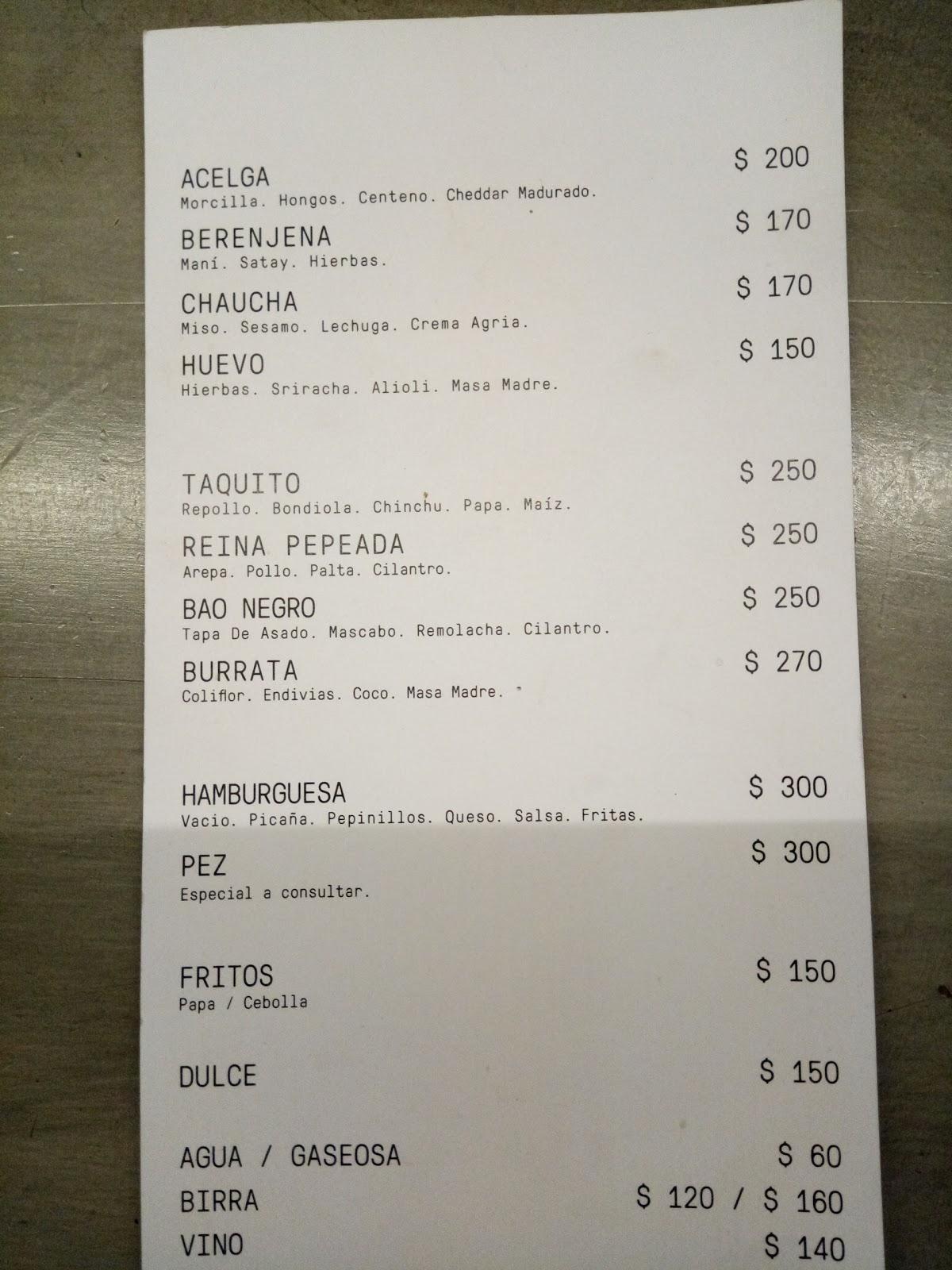 Menu at Lardo & Rosemary restaurant, La Lucila
