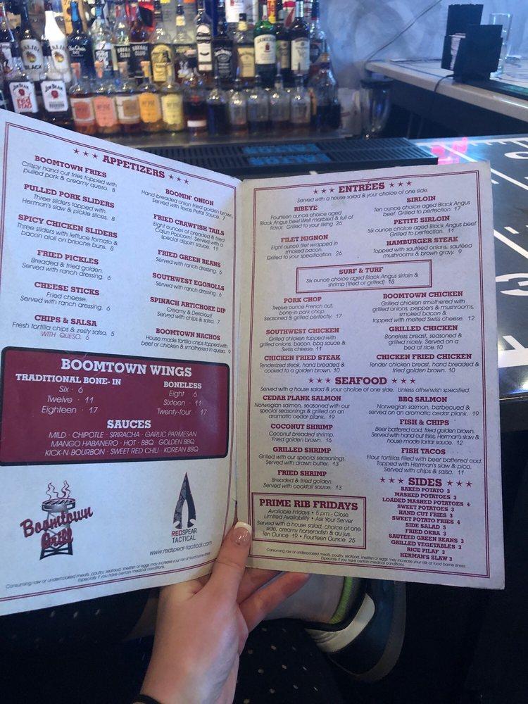 Menu at Boomtown Grill pizzeria, Elk City