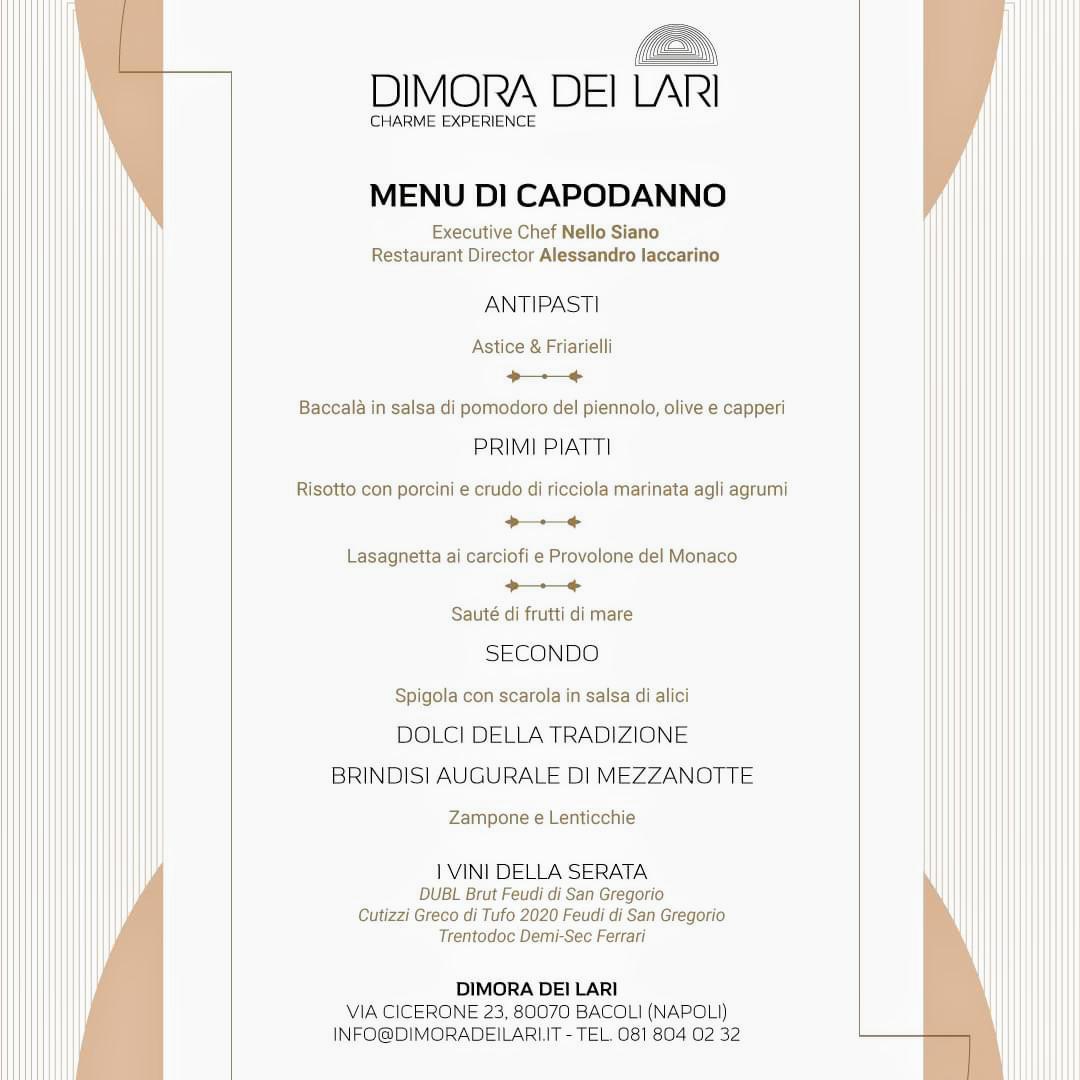 Menu da Dimora dei Lari-Charme Experience ristorante, Bacoli