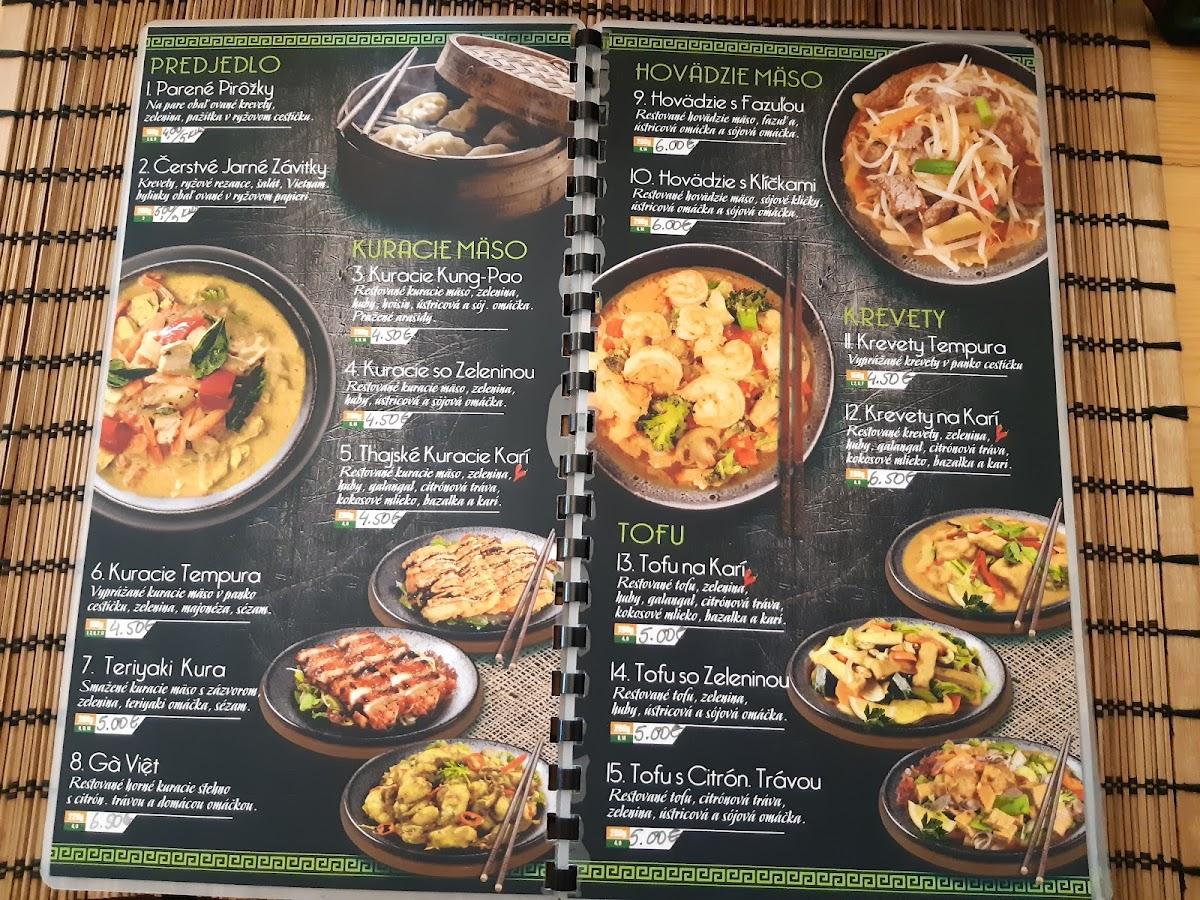 Menu at Ázijská reštaurácia u Adama restaurant, Námestovo