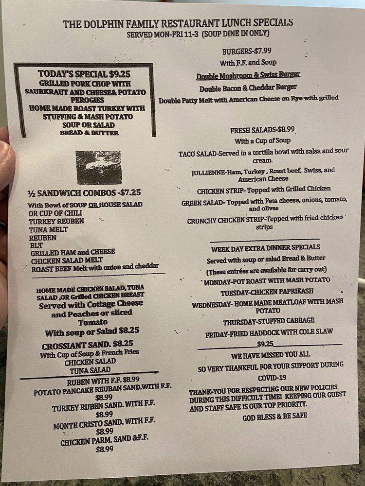 Menu at Dolphin Restaurant, Bedford