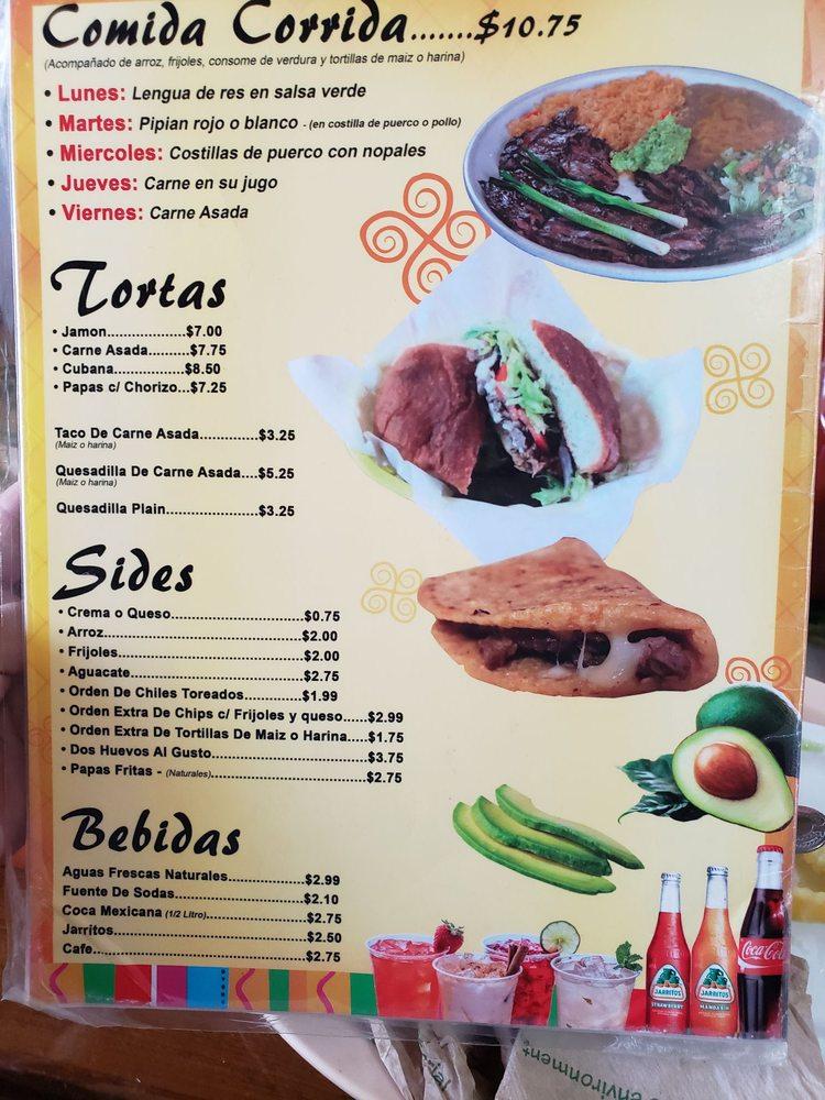 Menu at La Noria Restaurant, Coachella