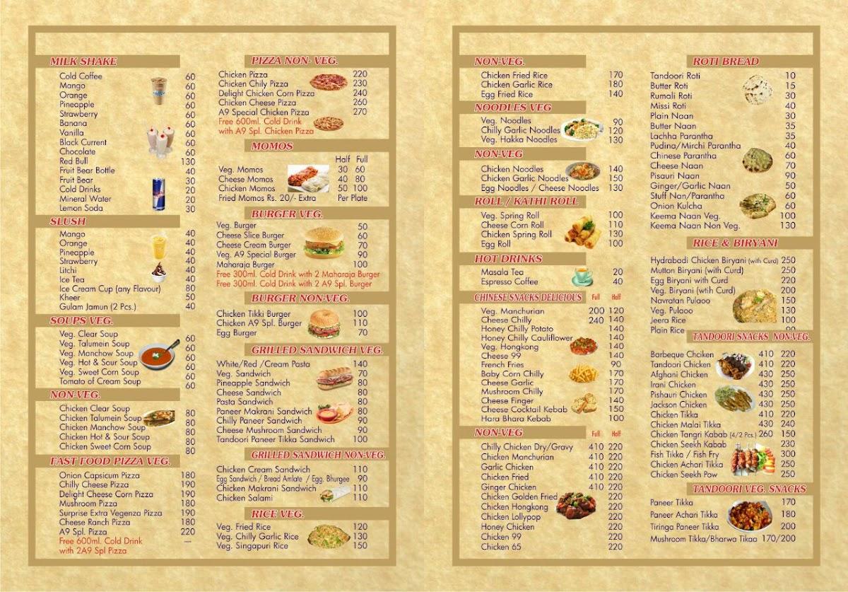 Menu at A9 Food Court, Hamirpur