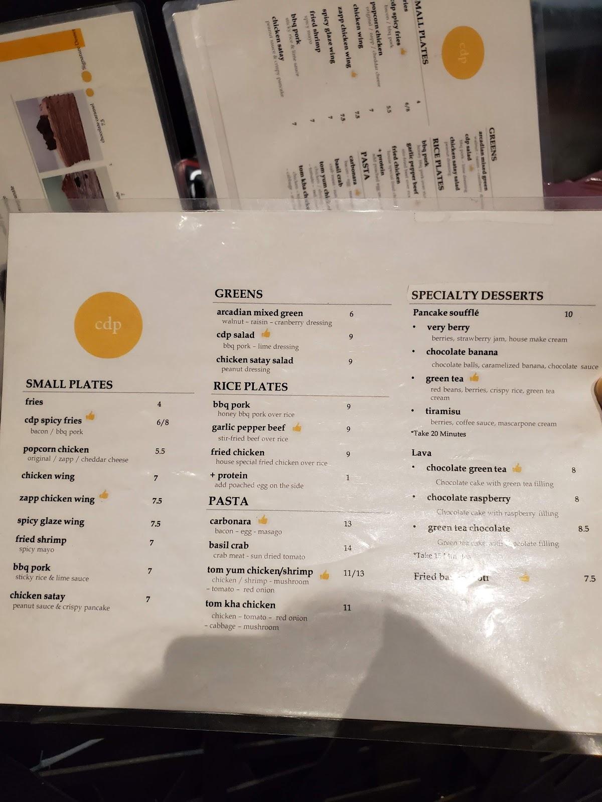 Menu at Cake De Partie desserts, San Diego