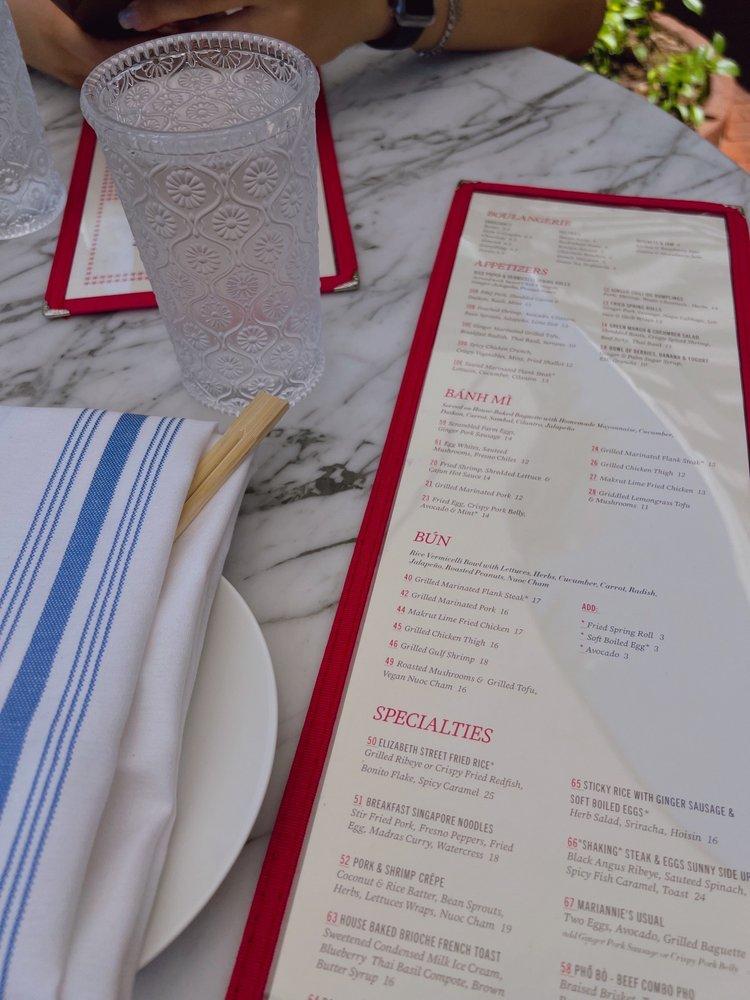 Menu at Elizabeth Street Cafe New Orleans, New Orleans