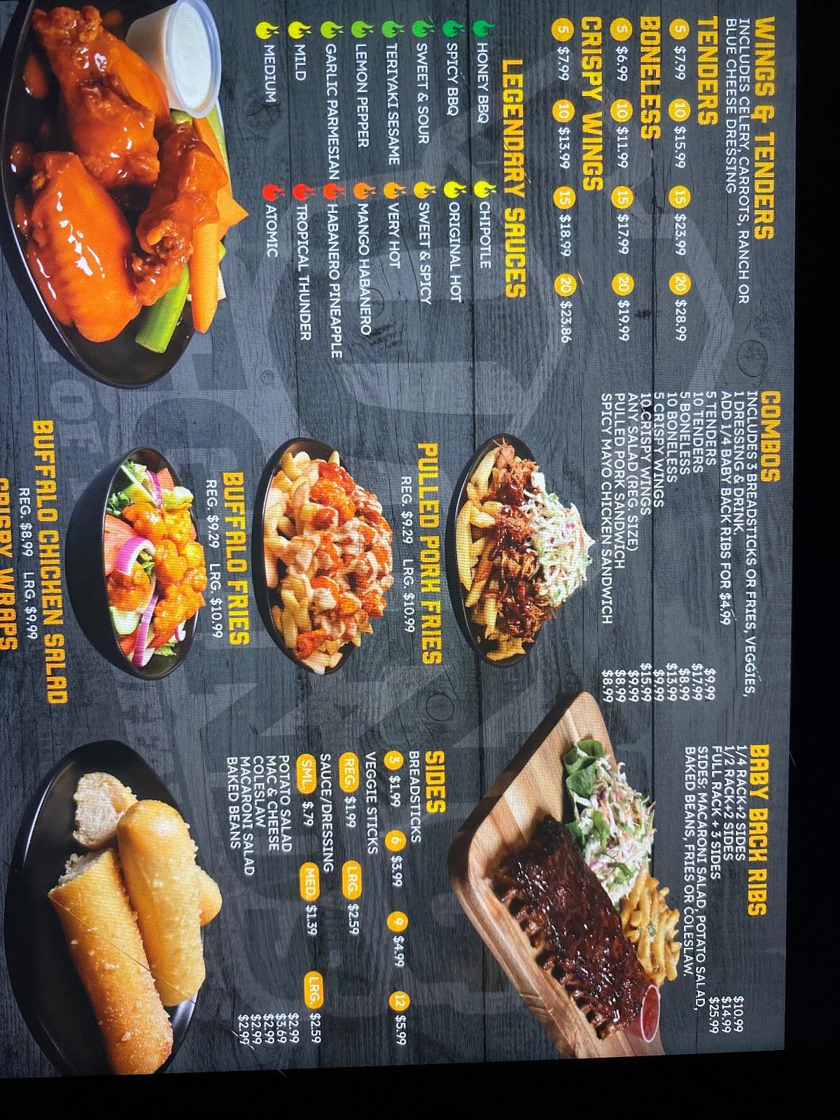 Menu at WING LEGENDS & BOBA BLENDS restaurant, San Diego, Palm Ave