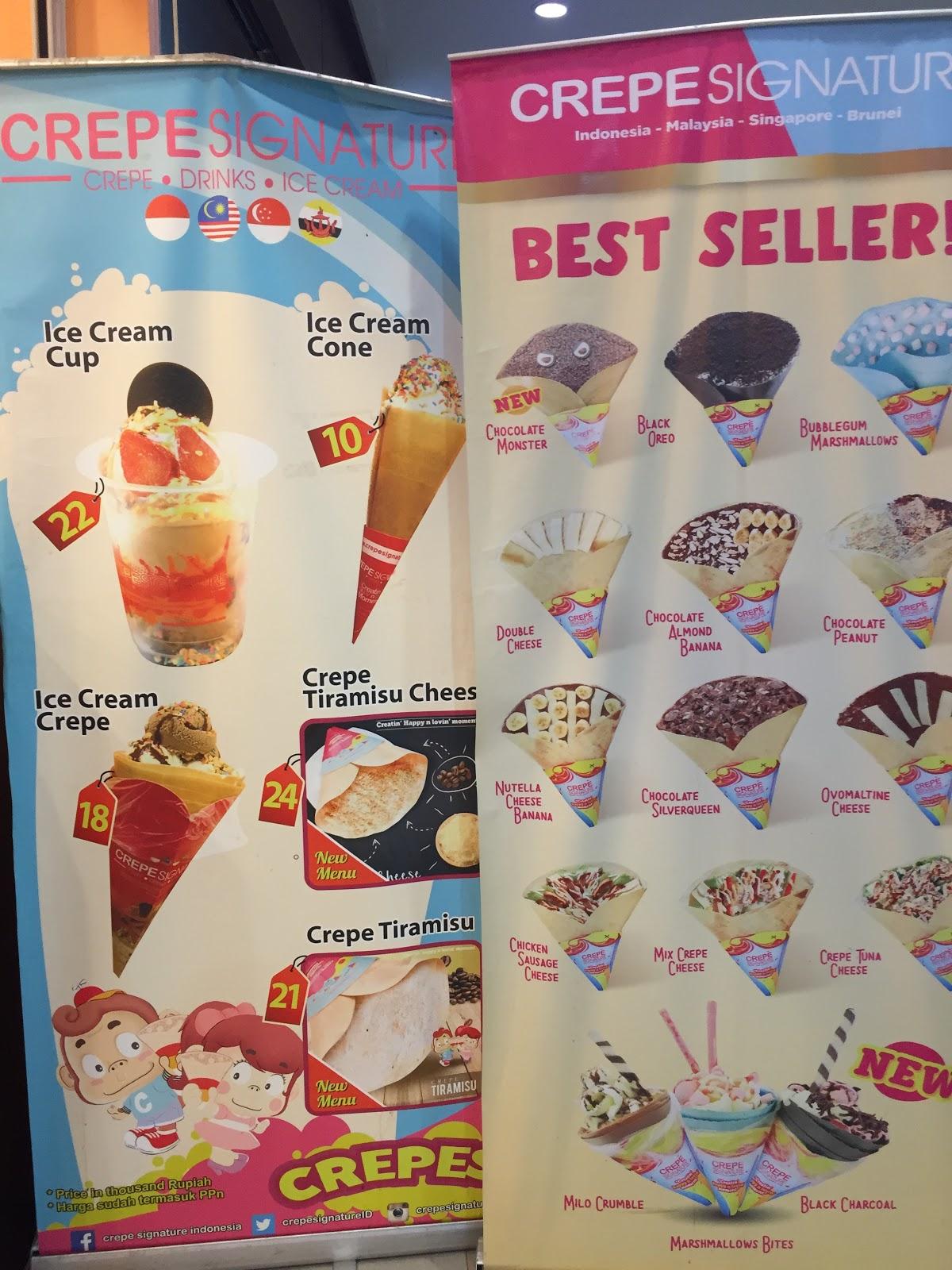 Carta del café Crepe Signature Singkawang, Singkawang