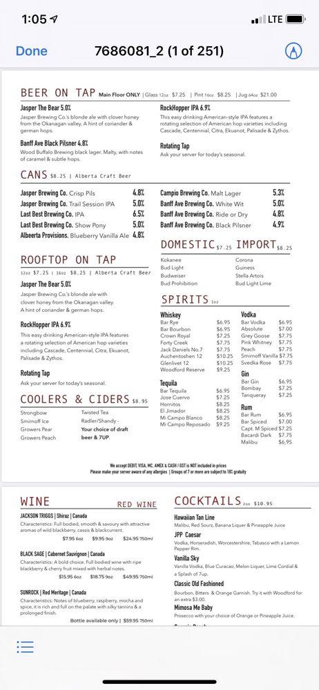 Menu at Jasper Pizza Place pizzeria, Jasper